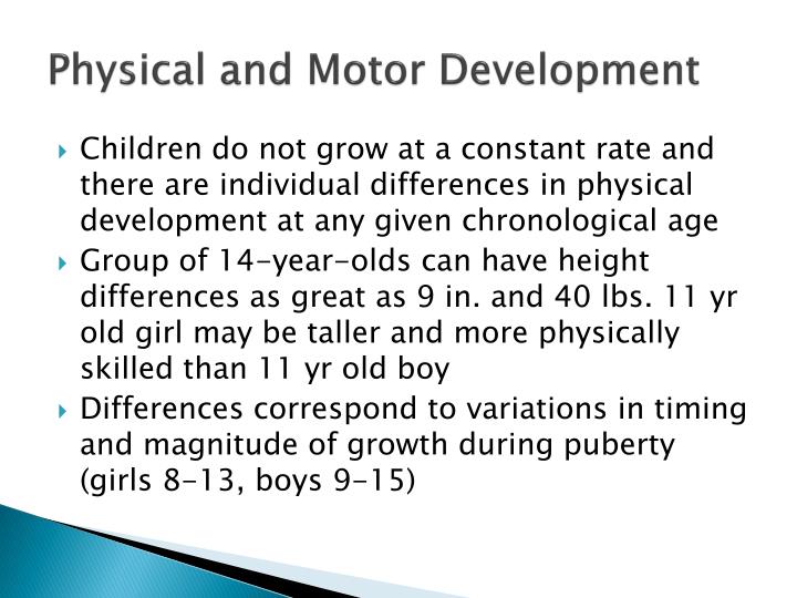 PPT - Physical and Motor Development PowerPoint Presentation - ID:481251