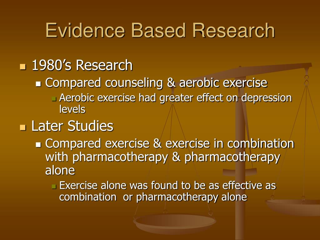 PPT - Exercise as a Recreational Therapy Treatment for Depression ...