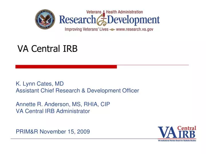 PPT - VA Central IRB PowerPoint Presentation, free download - ID:482126