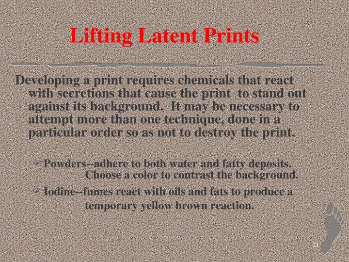 PPT - FORENSIC SCIENCE Prints PowerPoint Presentation - ID:482385