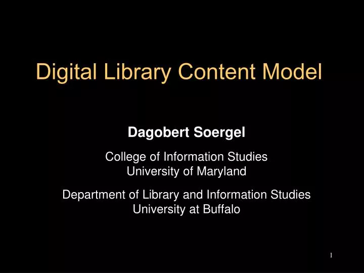 PPT - Digital Library Content Model PowerPoint Presentation, free ...