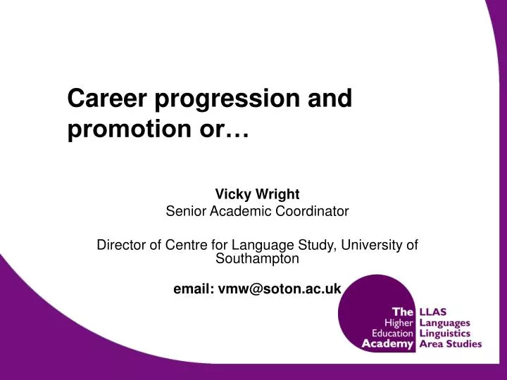 PPT - Career progression and promotion or… PowerPoint Presentation ...