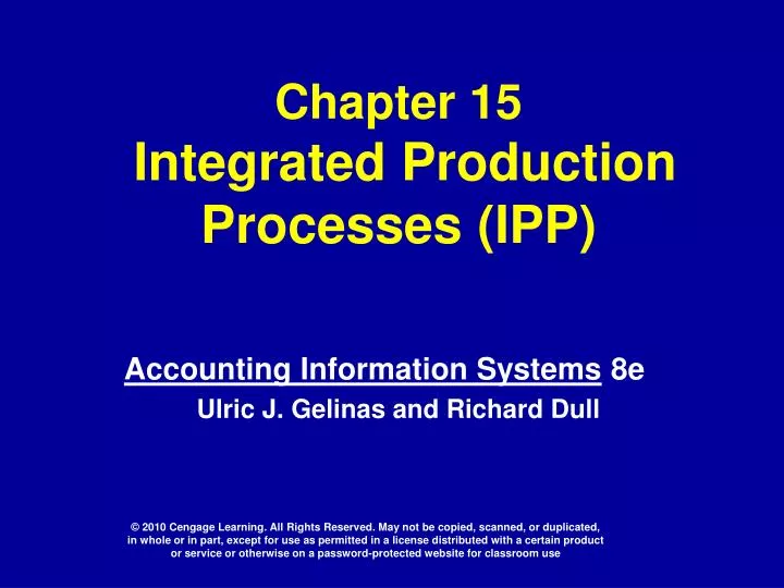 PPT - Chapter 15 Integrated Production Processes (IPP) PowerPoint ...