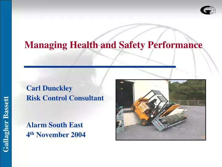PPT - Managing Health and Safety Performance PowerPoint Presentation ...