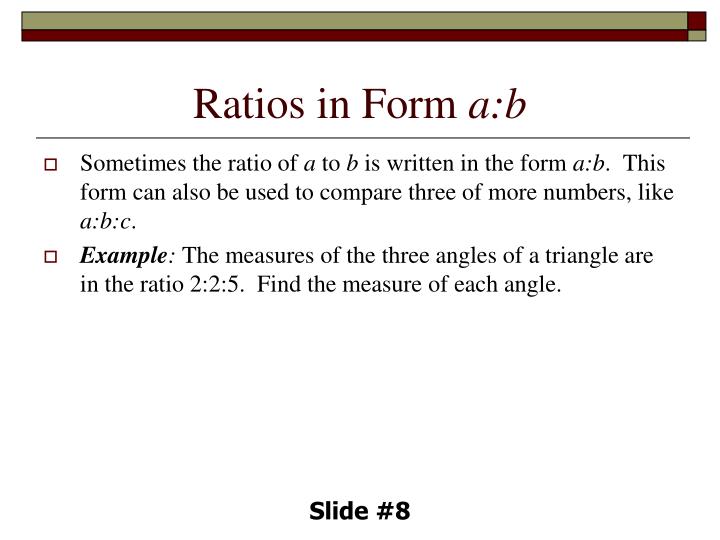 PPT - 7.1 Ratio and Proportion PowerPoint Presentation - ID:484273