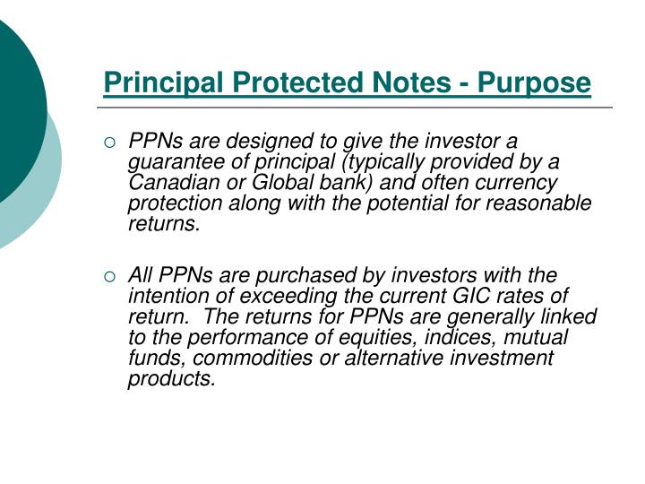 PPT - Principal Protected Notes PowerPoint Presentation - ID:484675