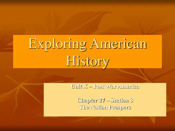 PPT - Exploring American History PowerPoint Presentation, free download ...