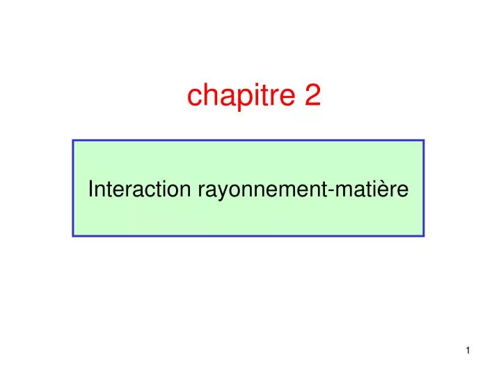 PPT - chapitre 2 PowerPoint Presentation, free download - ID:484916