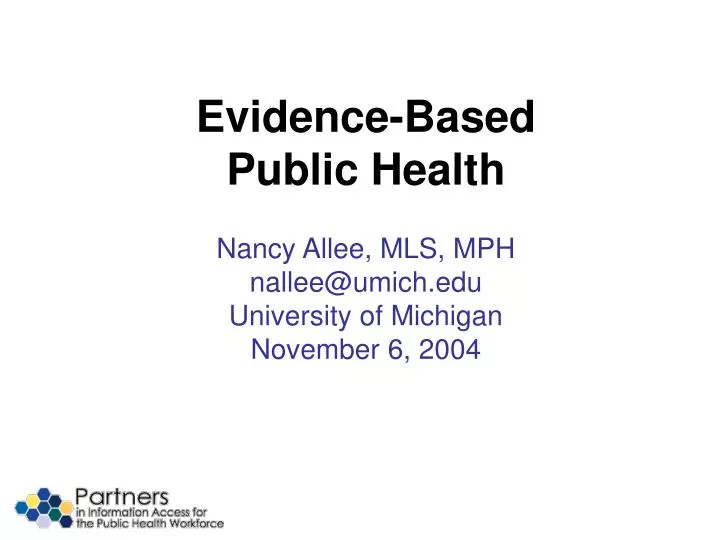 PPT - Evidence-Based Public Health PowerPoint Presentation, free ...