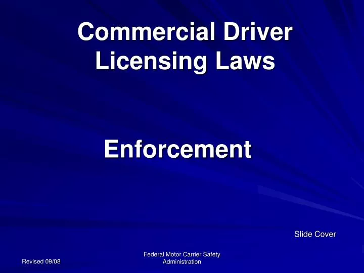 PPT - Commercial Driver Licensing Laws PowerPoint Presentation, free ...