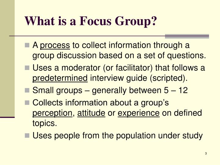 PPT - Conducting a Focus Group PowerPoint Presentation - ID:486623