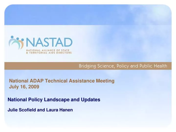 Ppt National Adap Technical Assistance Meeting July 16 2009