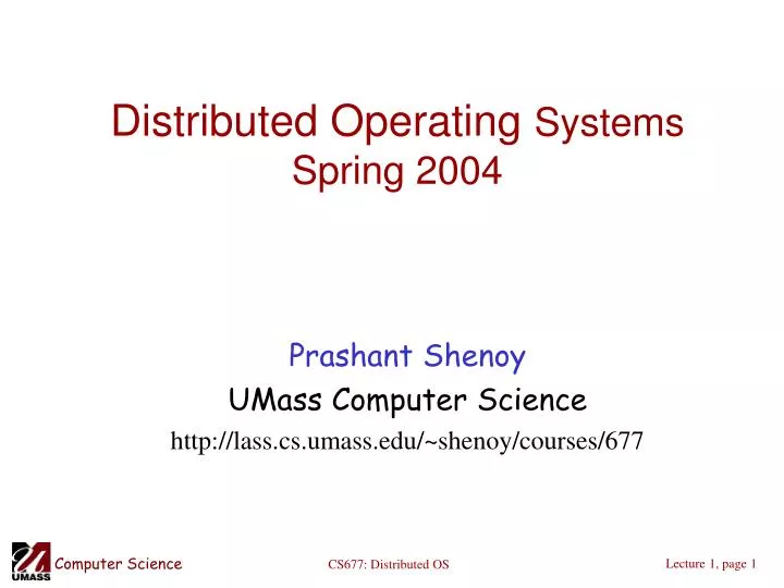 PPT - Distributed Operating Systems Spring 2004 PowerPoint Presentation ...
