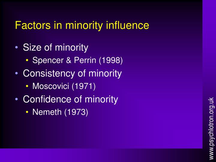 PPT - Minority influence PowerPoint Presentation - ID:488526