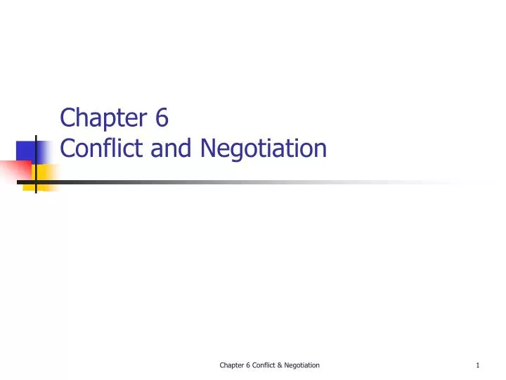 PPT - Chapter 6 Conflict and Negotiation PowerPoint Presentation, free download - ID:488824