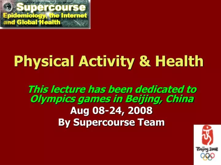 PPT - Physical Activity & Health PowerPoint Presentation, free download ...