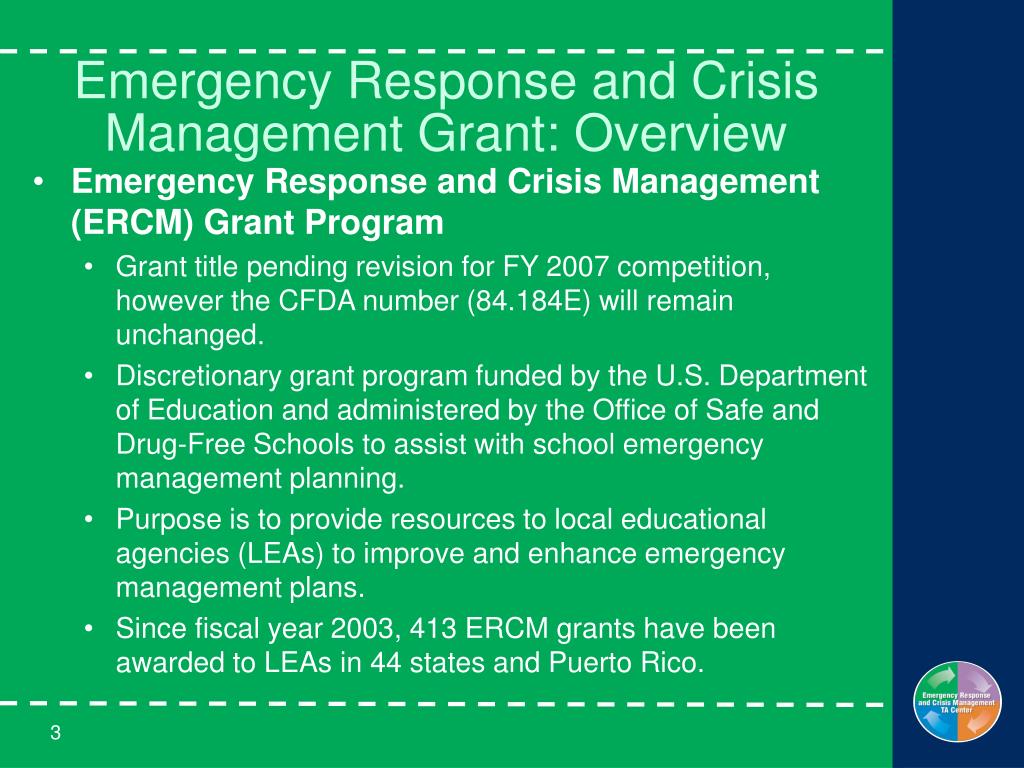 PPT - Emergency Response and Crisis Management Grant Program February ...