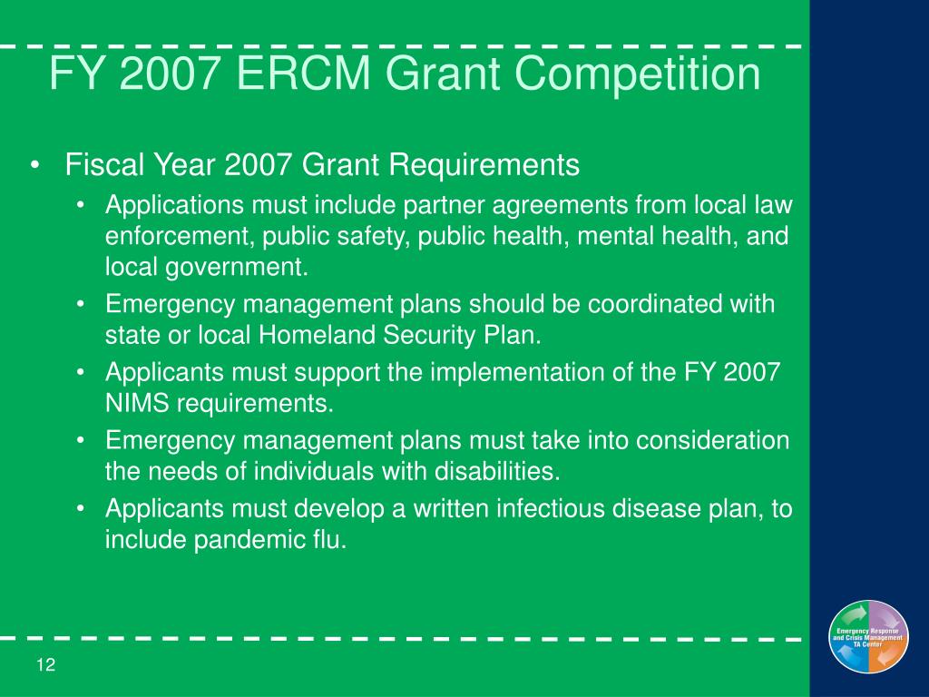 PPT - Emergency Response and Crisis Management Grant Program February ...