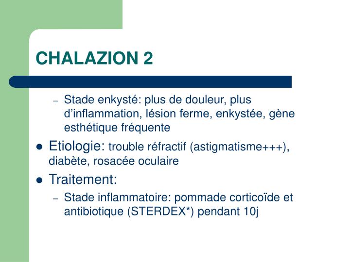Chalazion traitement sterdex - Daniel Kormos