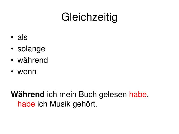 PPT - Temporale Konnektoren PowerPoint Presentation - ID:489900