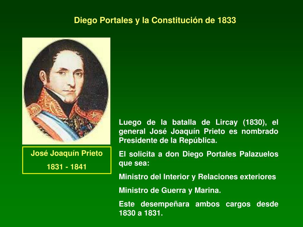 PPT - Diego Portales y la Constitución de 1833 PowerPoint Presentation ...