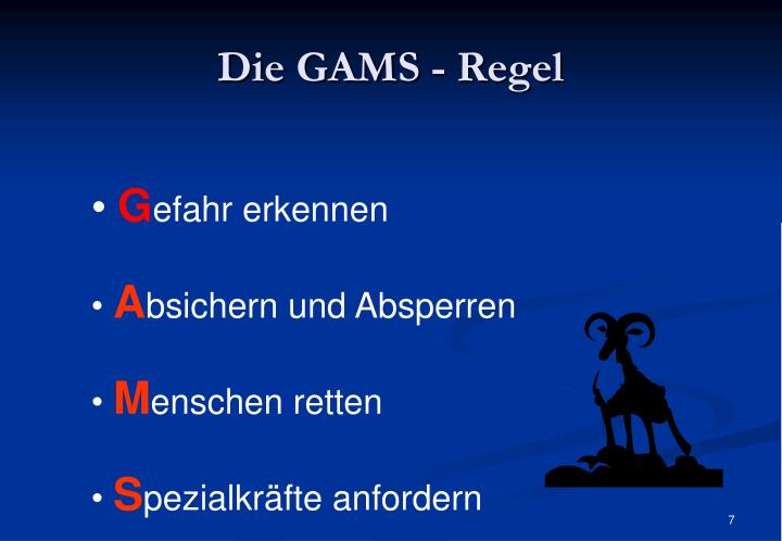 PPT - Gefahrguteinsatz - Einsatzmaßnahmen GAMS - PowerPoint ...