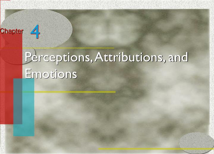 PPT - Perceptions, Attributions, and Emotions PowerPoint Presentation ...