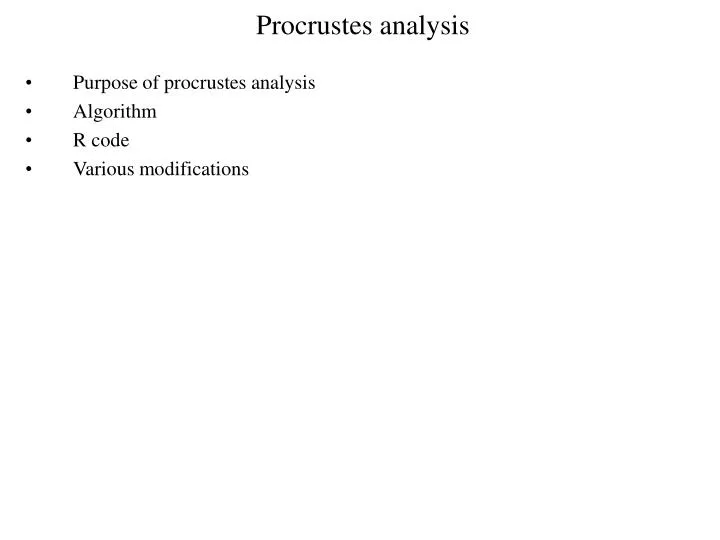 PPT - Procrustes analysis PowerPoint Presentation, free download - ID ...