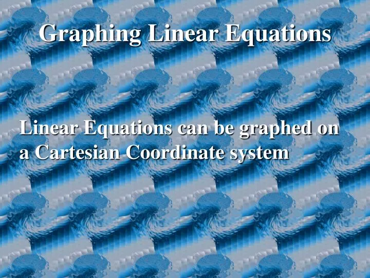 PPT - Graphing Linear Equations PowerPoint Presentation, free download ...