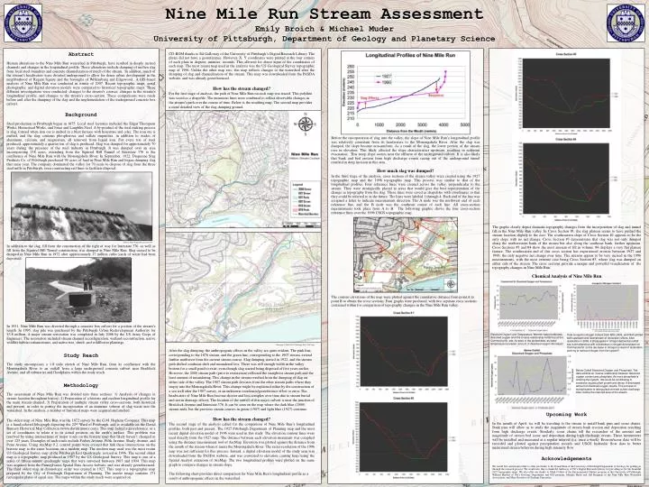 PPT - Nine Mile Run Stream Assessment Emily Broich & Michael Muder ...
