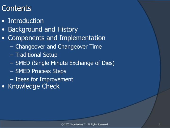 PPT - Quick Changeover and SMED PowerPoint Presentation - ID:494361