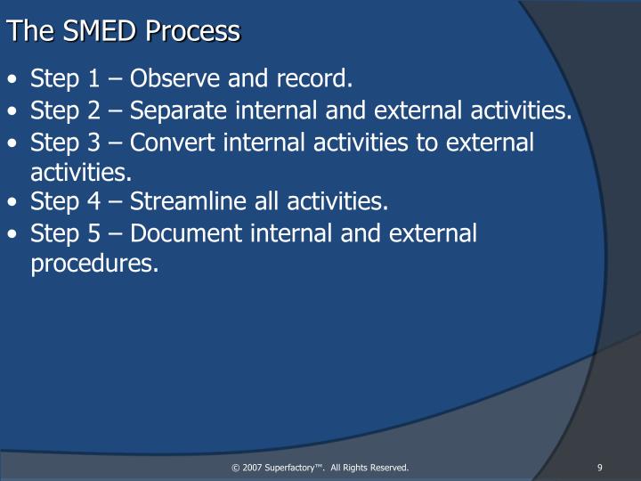 PPT - Quick Changeover and SMED PowerPoint Presentation - ID:494361