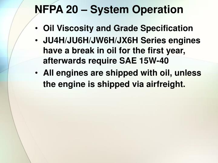 PPT - Cincinnati, Ohio USA Diesel Engines for NFPA-20 Fire Protection ...