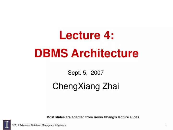 PPT - Lecture 4: DBMS Architecture PowerPoint Presentation, free ... PPT - Lecture 4: DBMS Architecture PowerPoint Presentation, free ...