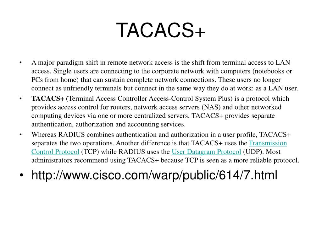 PPT - Authentication servers: RADIUS TACACS+ PowerPoint Presentation ... PPT - Authentication servers: RADIUS TACACS+ PowerPoint Presentation ...