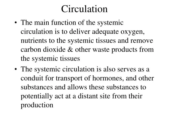 PPT - Circulation PowerPoint Presentation, free download - ID:496505