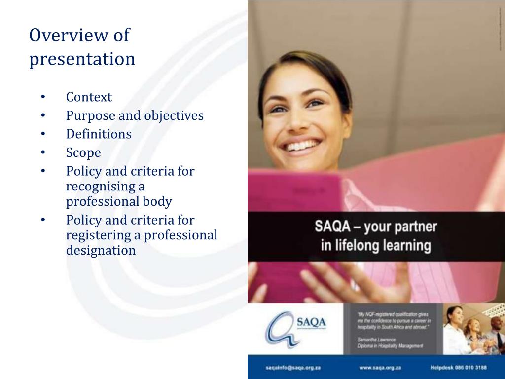 PPT - Policy and criteria for Recognising a professional body and for ...