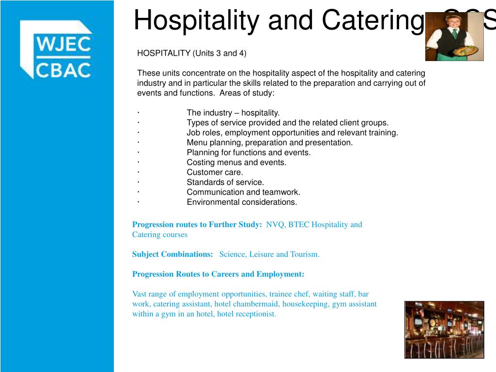 PPT - Hospitality and Catering GCSE PowerPoint Presentation, free ...