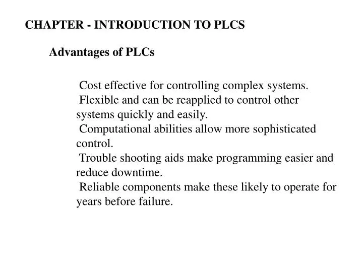 PPT - Advantages of PLCs PowerPoint Presentation, free download - ID:497455
