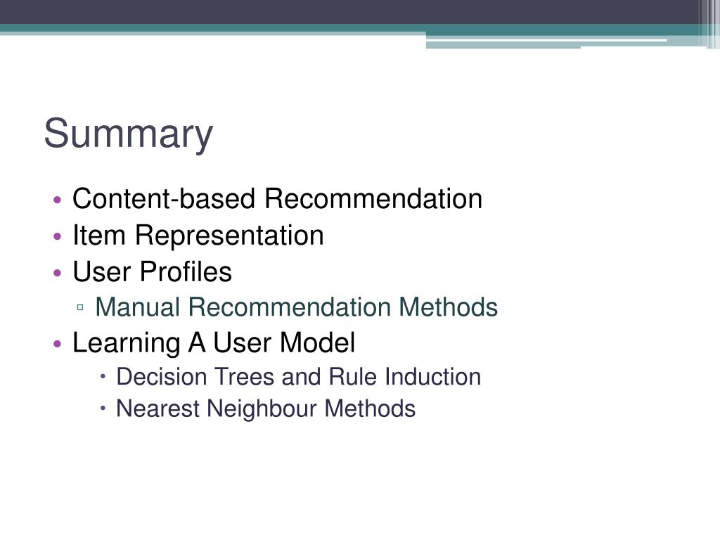 PPT - Content-based Recommendation Systems PowerPoint Presentation ... PPT - Content-based Recommendation Systems PowerPoint Presentation ...