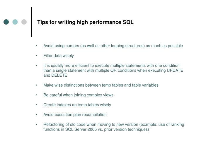 PPT - SQL Server Performance Tuning and Optimization PowerPoint ...