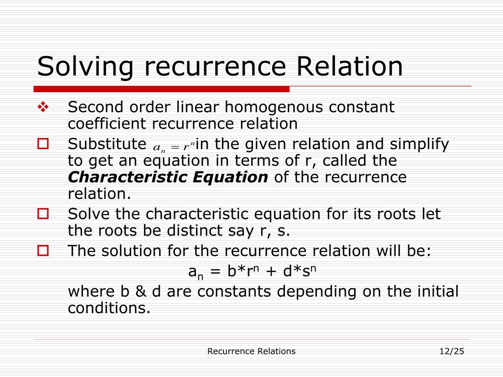 Ppt Recurrence Relations Powerpoint Presentation Free Download Id