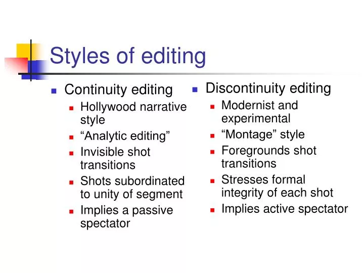 PPT - Styles of editing PowerPoint Presentation, free download - ID:499003