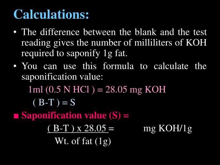PPT - Determination of Saponification Number PowerPoint Presentation - ID:499281