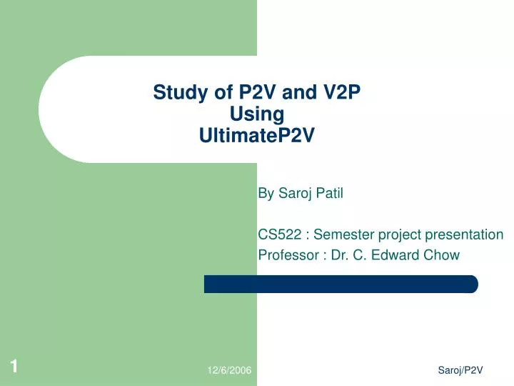 PPT - Study of P2V and V2P Using UltimateP2V PowerPoint Presentation ...