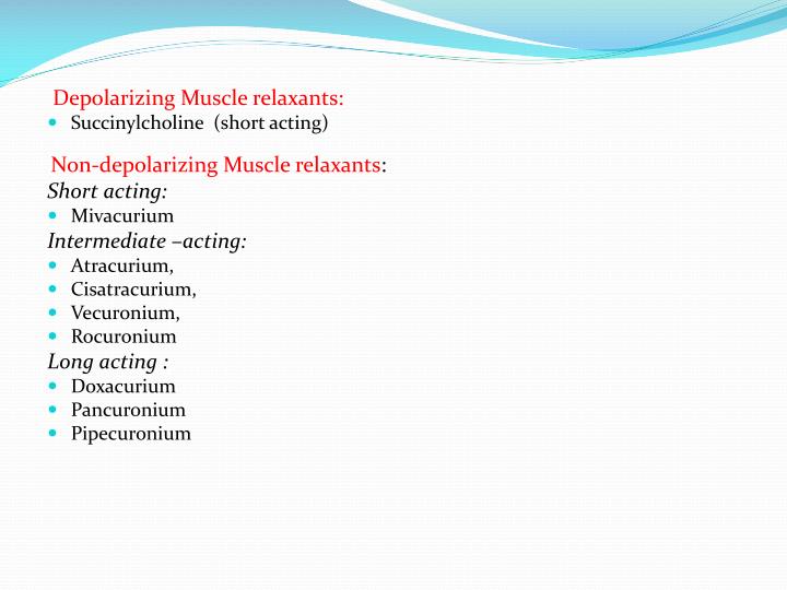 PPT - MUSCLE RELAXANTS PowerPoint Presentation - ID:500605