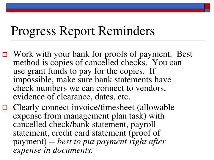 PPT - Progress Report Reminders PowerPoint Presentation - ID:500874