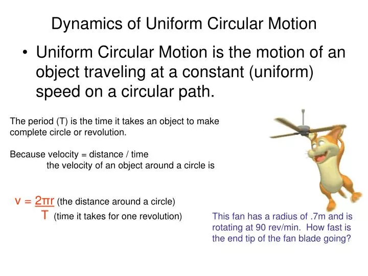 PPT - Dynamics of Uniform Circular Motion PowerPoint Presentation, free ...