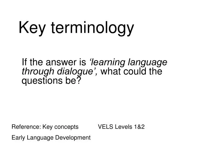 PPT - Key terminology PowerPoint Presentation, free download - ID:501084