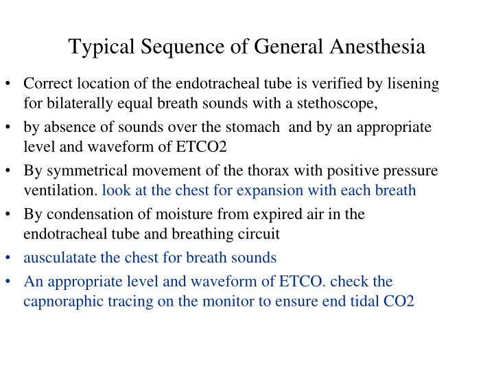 PPT - Typical Sequence of General Anesthesia PowerPoint Presentation ...